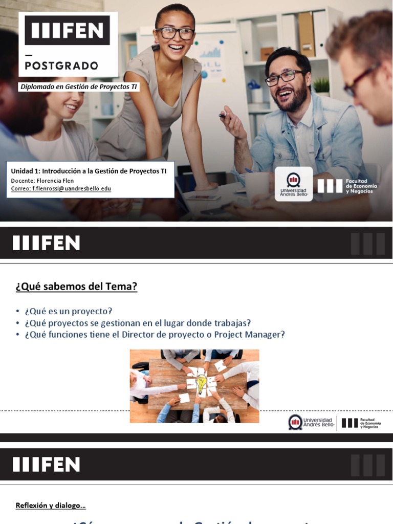 Unidad 1 Sesión 1 Pdf Gestión De Proyectos Planificación