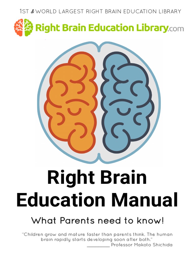Right Brain Education Manual | PDF | Imagination | Flashcard