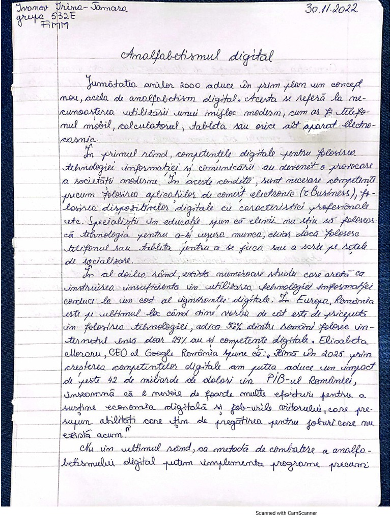 Analfabetism Digital Ivanov Irina-Tamara | PDF