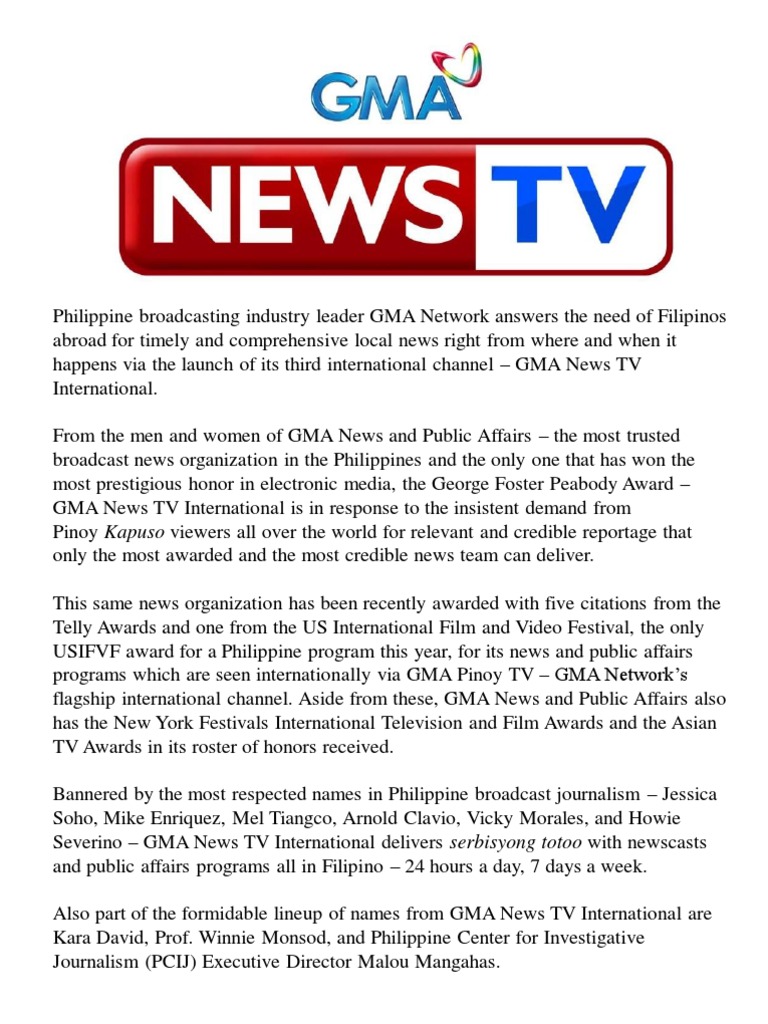 GMA News TV International is Here! | Broadcast Journalism | News Media