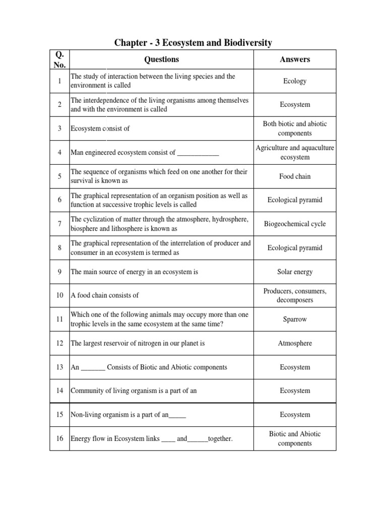 Ecosystem & Biodiversity | PDF | Ecosystem | Food Web