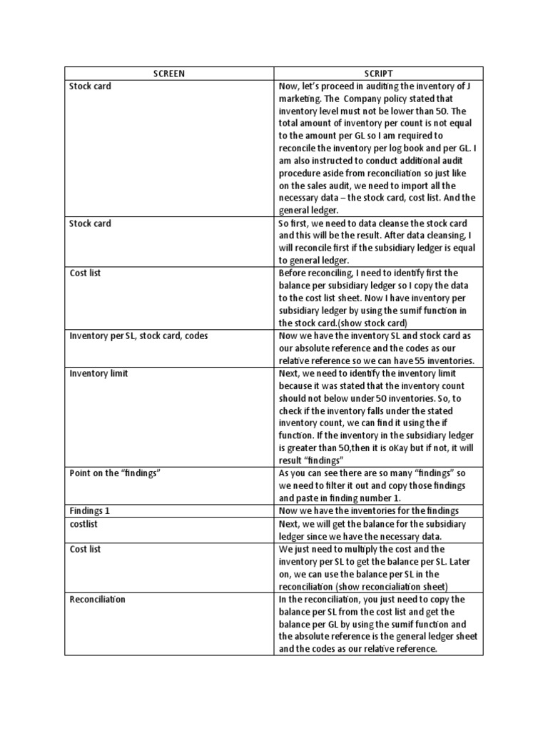 Inventory Script | PDF | Inventory | Business