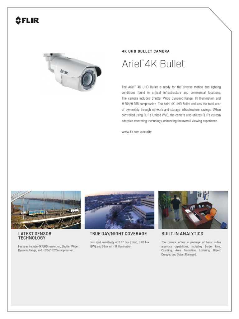 CTV-01, CÁMARA DE SEGURIDAD TIPO BULLET, ARIEL-4K-UHD | PDF | Computer Network | Video