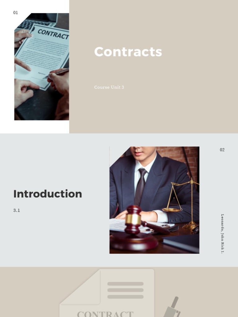 Group 1 - Contract Construction | PDF