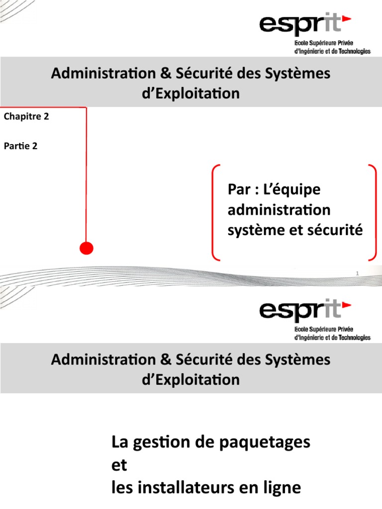 Chap3 - Part 2 - Gestion-Des-Paquets | PDF | Distribution Linux | Installation (Programmes ...