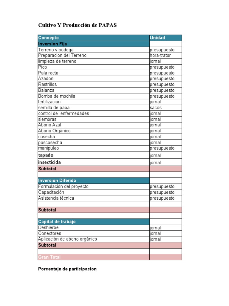 Proyecto de Papa de Ginger | PDF | Estado de resultados | Economias