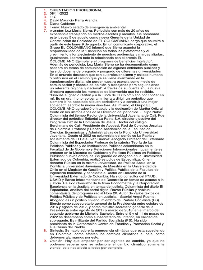 Informe 8-11-2022 | PDF