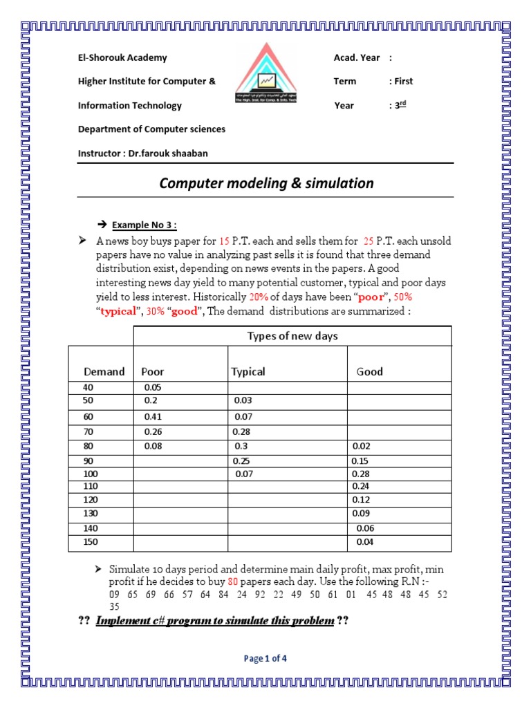 Section2 Simulation | PDF | Simulation | Probability