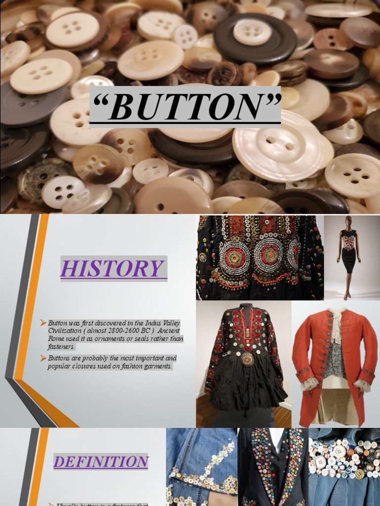 (Button-Presentation) Fashion Designing | PDF