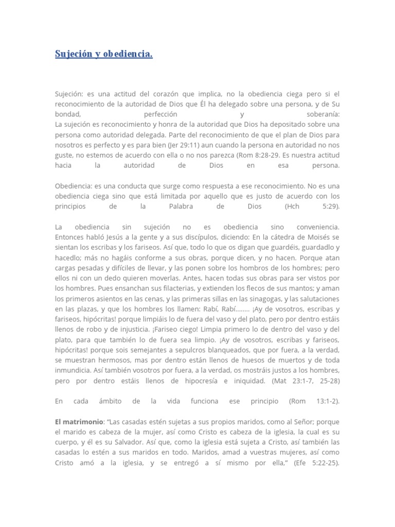 Sujecion | PDF | Cristo (título) | Creencia religiosa y doctrina