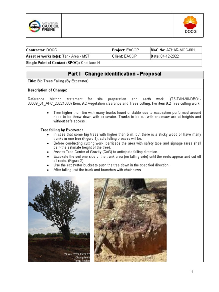 Excavator Tree Felling Proposal EACOP | PDF | Trees