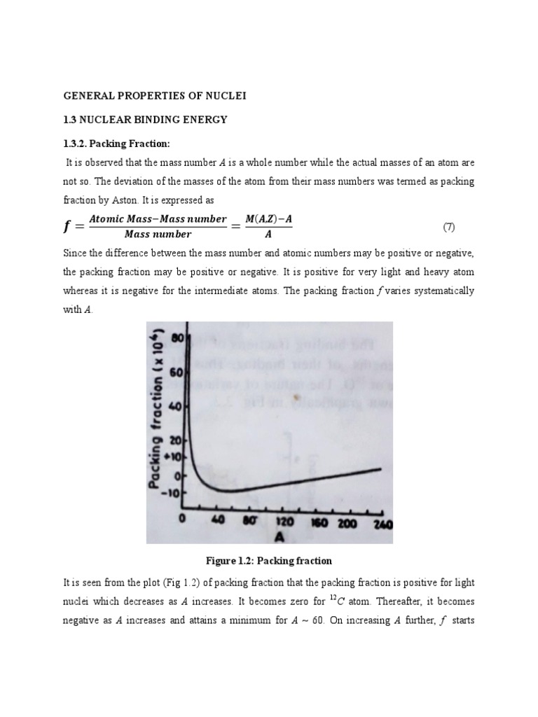 Properties of Atomic Nucleus and Binding Energy | PDF | Atomic Nucleus ...