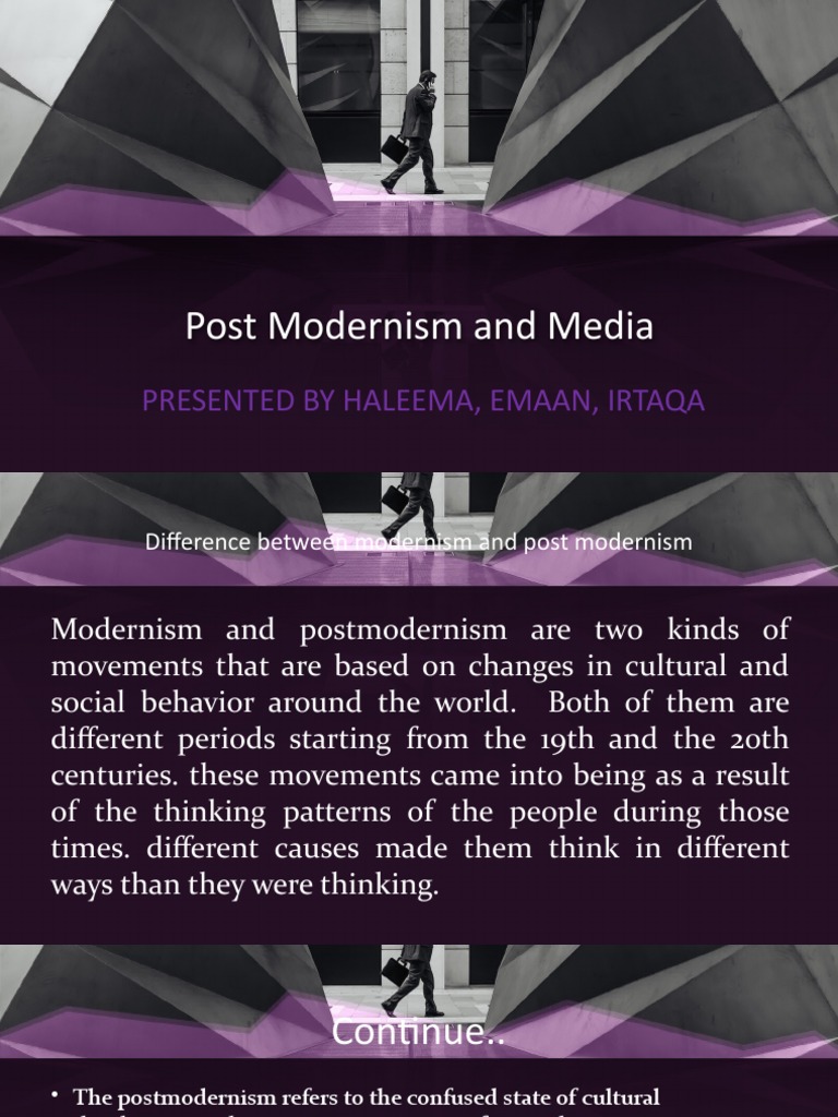 Postmodernism & Media | PDF | Postmodernism | Reality