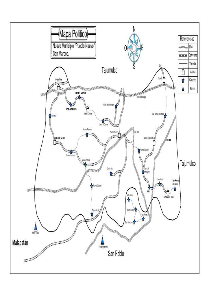Mapa y Ubicación de Pueblo Nuevo | PDF