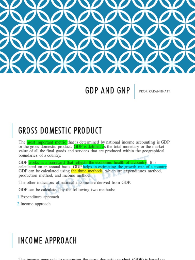 GDP and GNP | PDF | Finance & Money Management