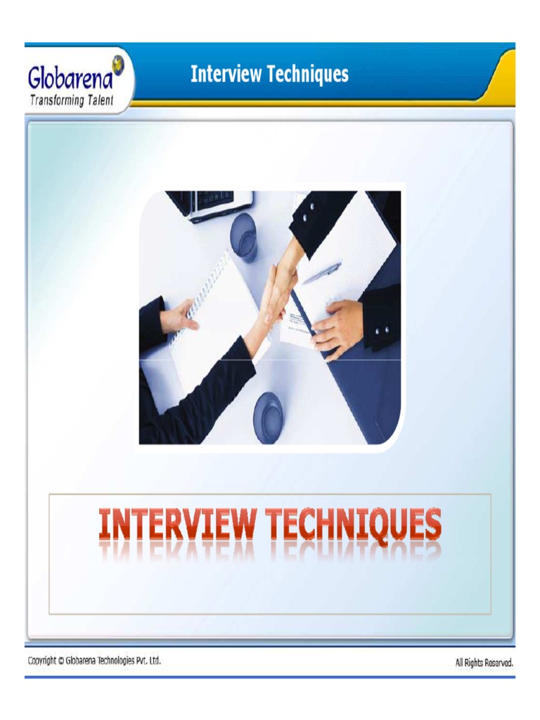 Interview Techniques | PDF | Cognitive Science | Behavior Modification