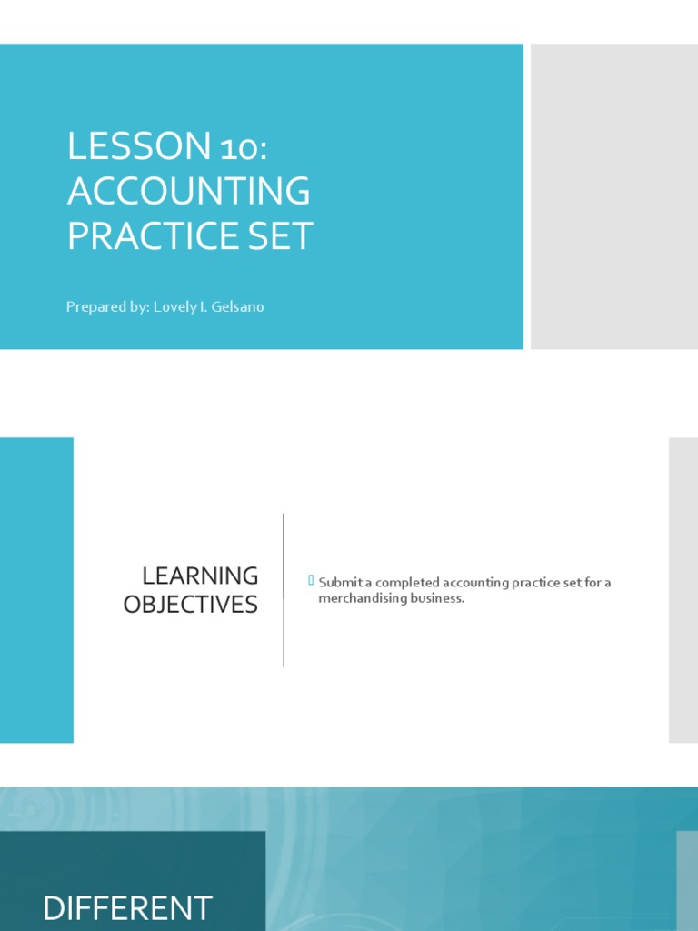 ACCOUNTING10: PRACTICE SET | PDF | Receipt | Invoice