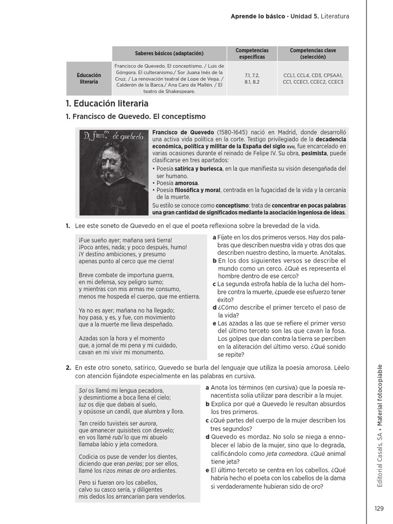 Aprende-Lo-Basico-Unidad-5-Literatura - 3º Eso | PDF | Romeo y Julieta