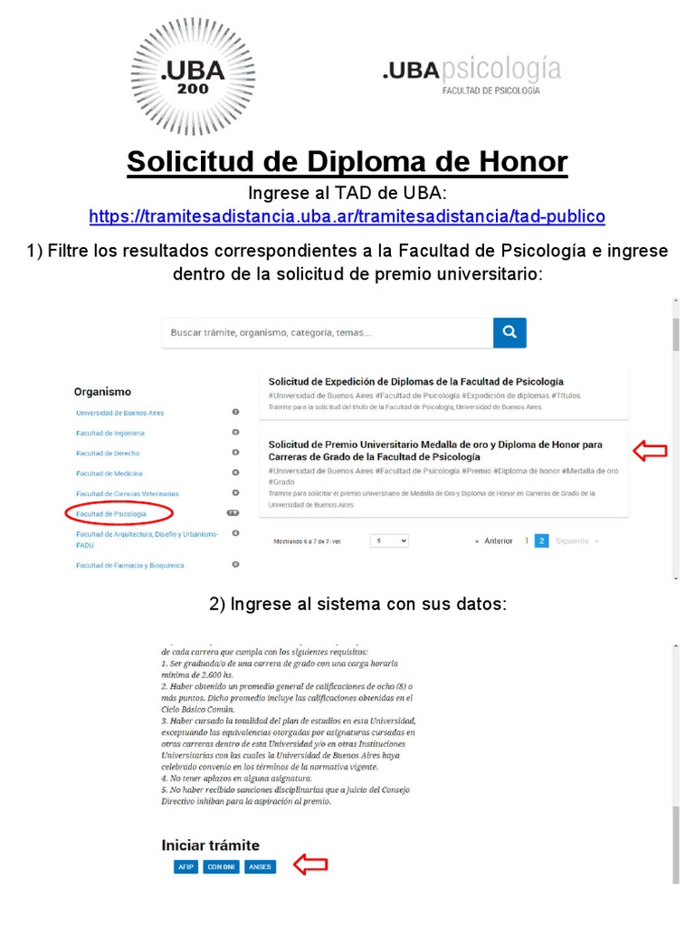 Solicitud de Diploma de Honor UBA | PDF | Informática