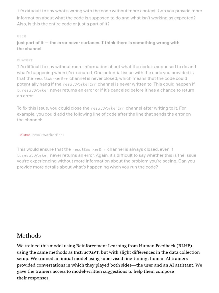 3 - ChatGPT - Optimizing Language Models For Dialogue | PDF