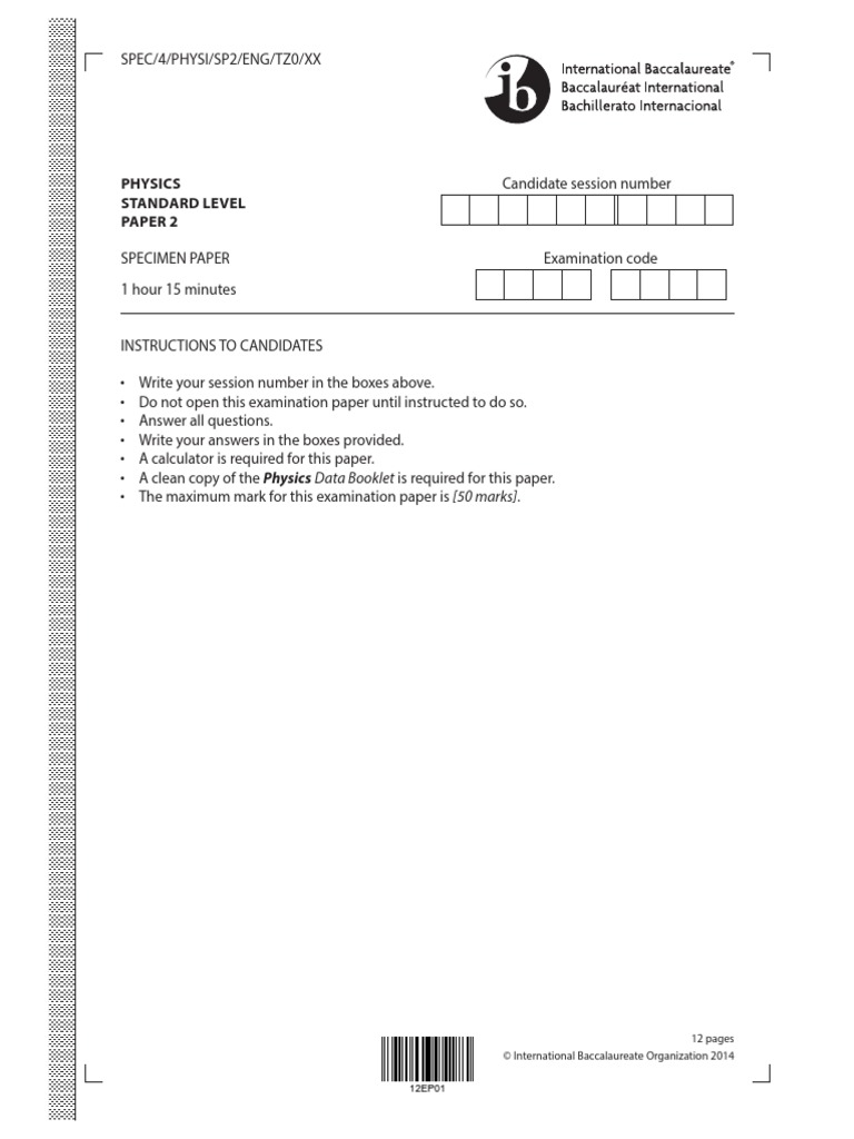 SL Physics Sample Paper 2 2 | PDF | Neutron | Waves