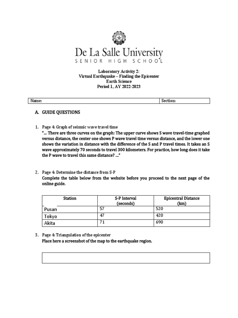 LA2 - Virtual Earthquake | PDF | Earthquakes | Applied And ...