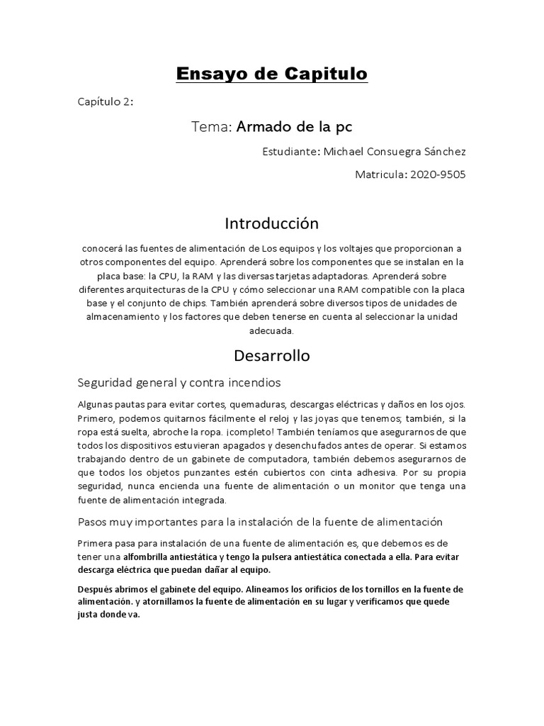 Ensayo de Cisco Capitulo 2 | PDF | Red de computadoras | Fuente de alimentación