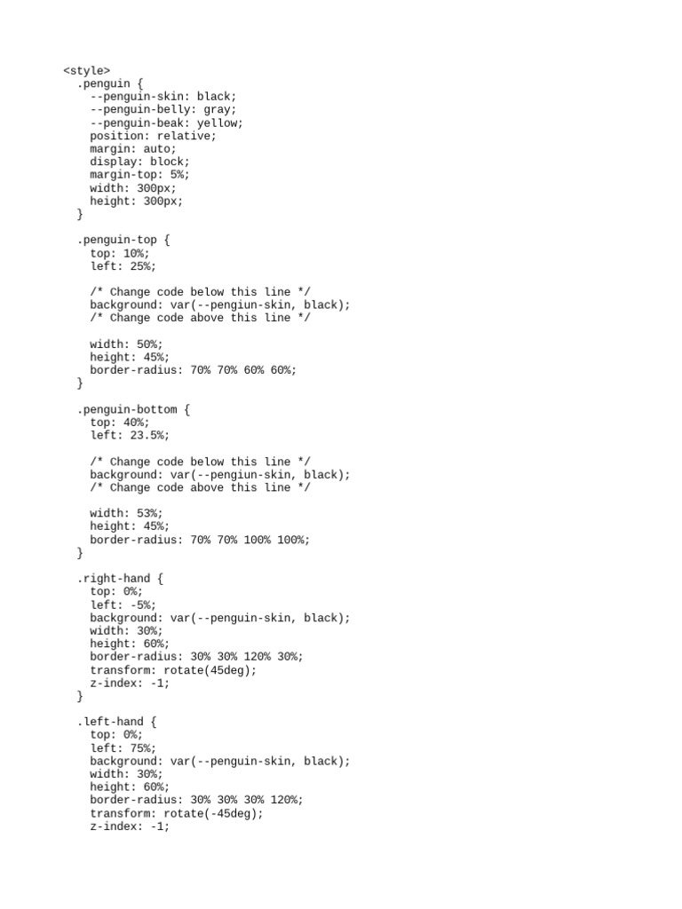 CSS Variable Fallback for Penguin Design | PDF