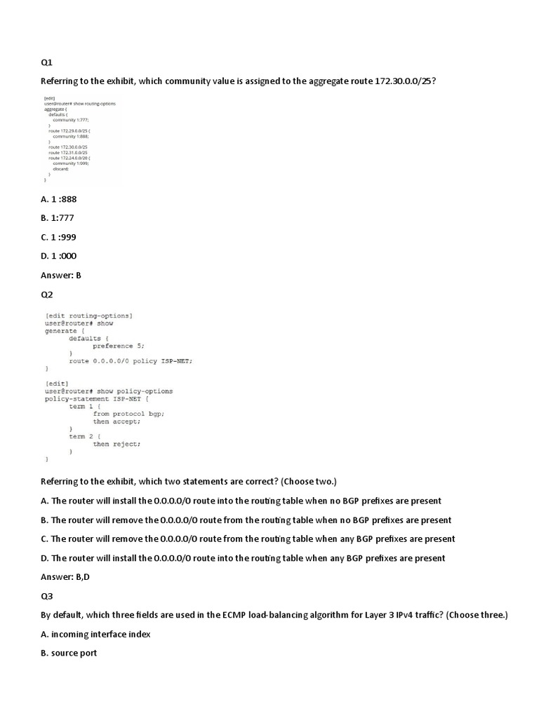 JNCIS-SP Voucher Assessment | Descargar gratis PDF | Networking ...