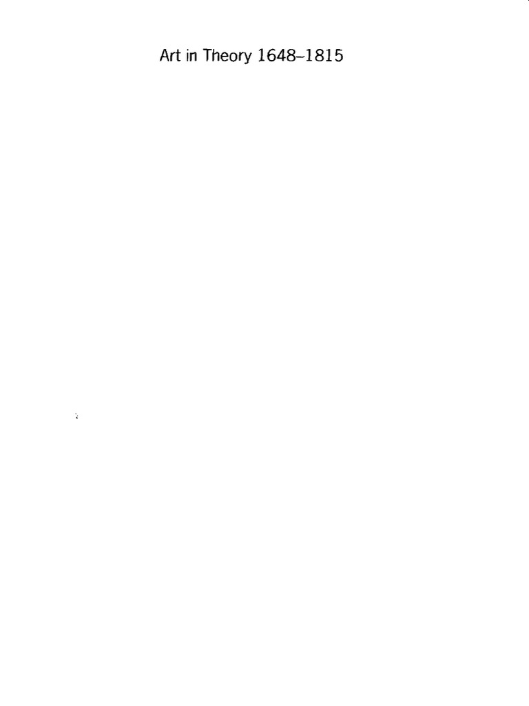 Art in Theory 1648-1815 An Anthology of Changing Ideas by Charles ...