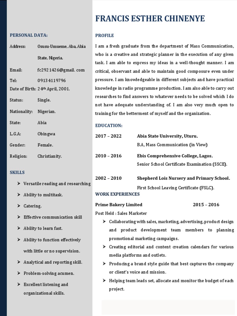 Esther's CV | Download Free PDF | Social Media | Popular Culture & Media Studies