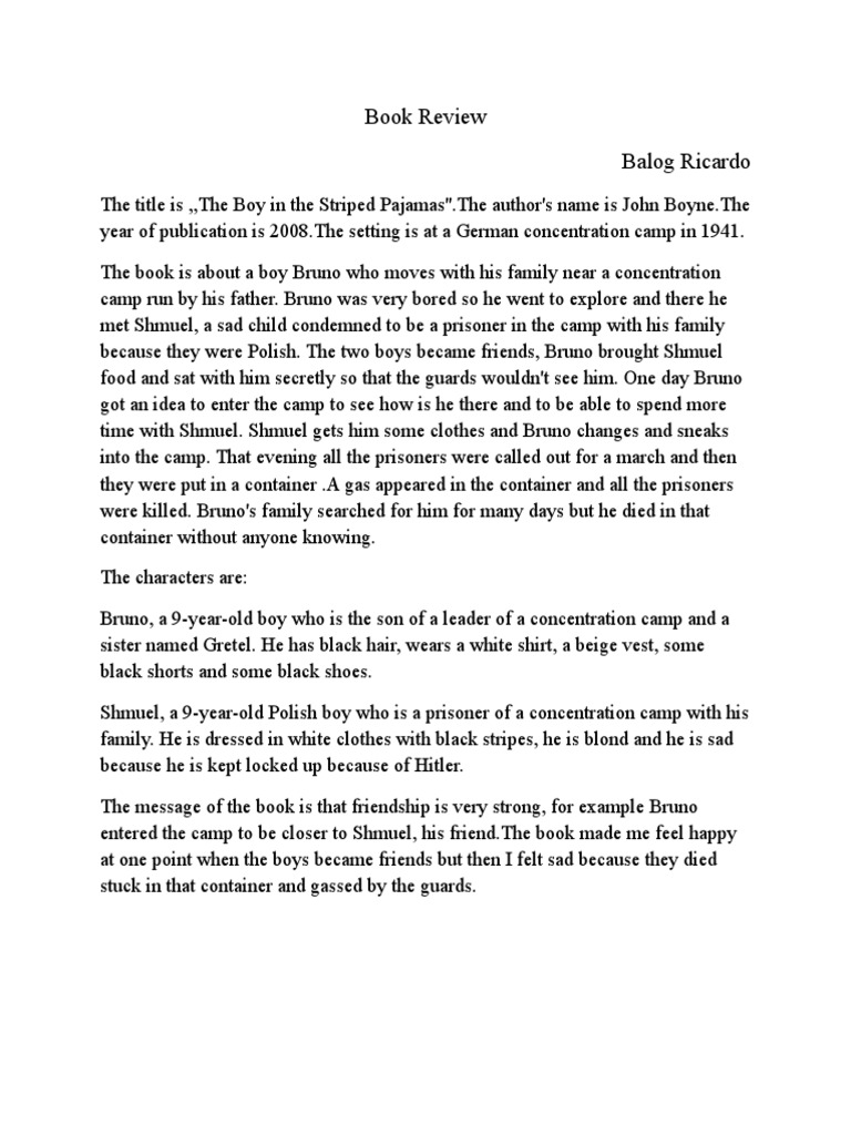 The Boy in The Striped Pajamas | PDF