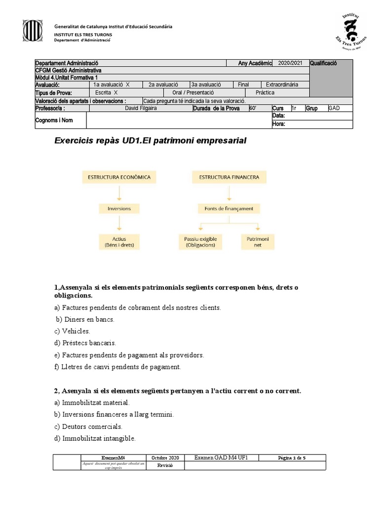 Dossier Repas Ud1 | PDF