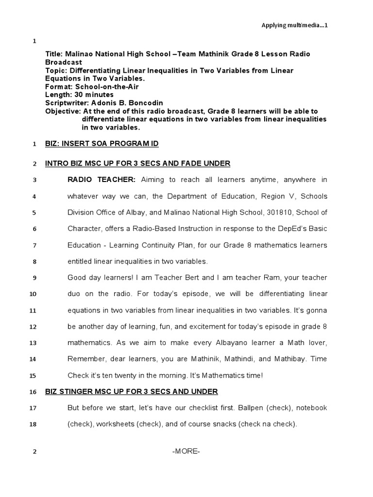 Differentiate Linear Equations In Two Variables From Linear