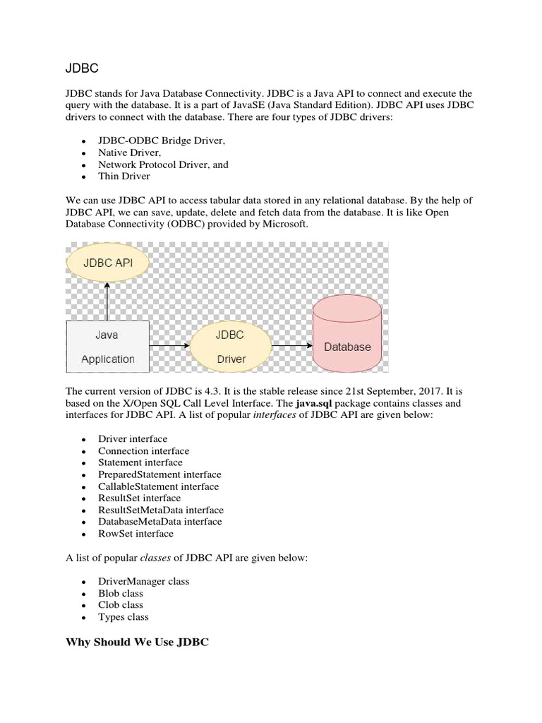 JDBC | PDF | Databases | Sql JDBC | PDF | Databases | Sql