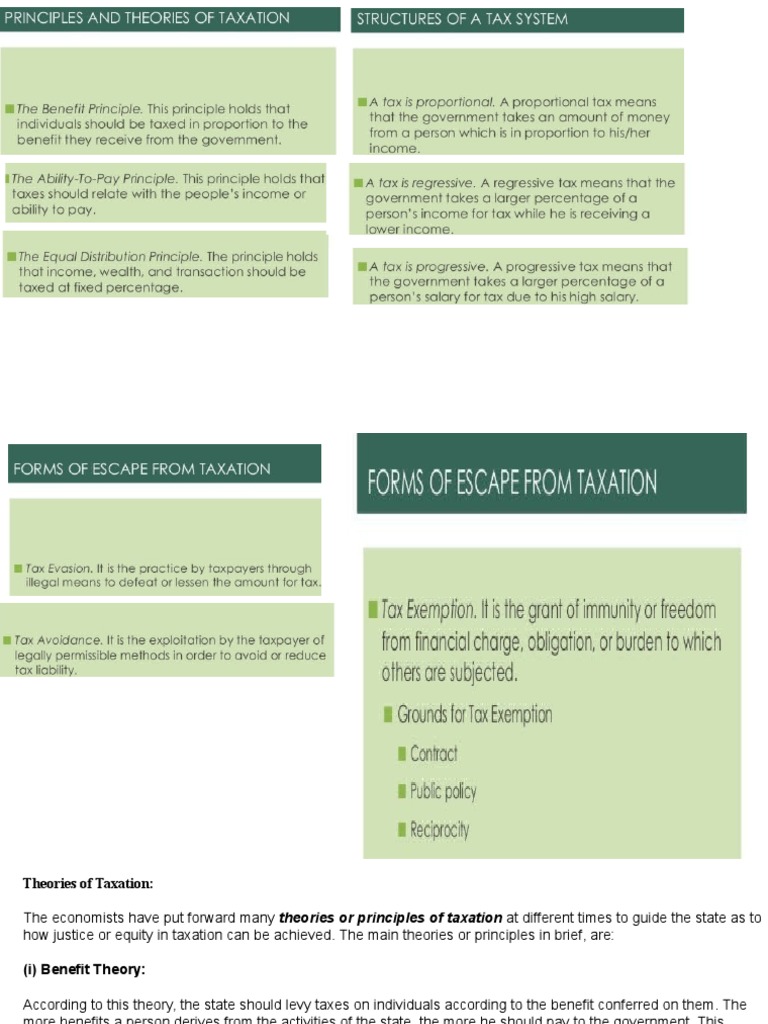 Taxation Theories and Taxable Capacity | PDF | Taxes | Income