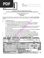 Technical Drawing NECO Past Questions Paper 3 & 4 | PDF