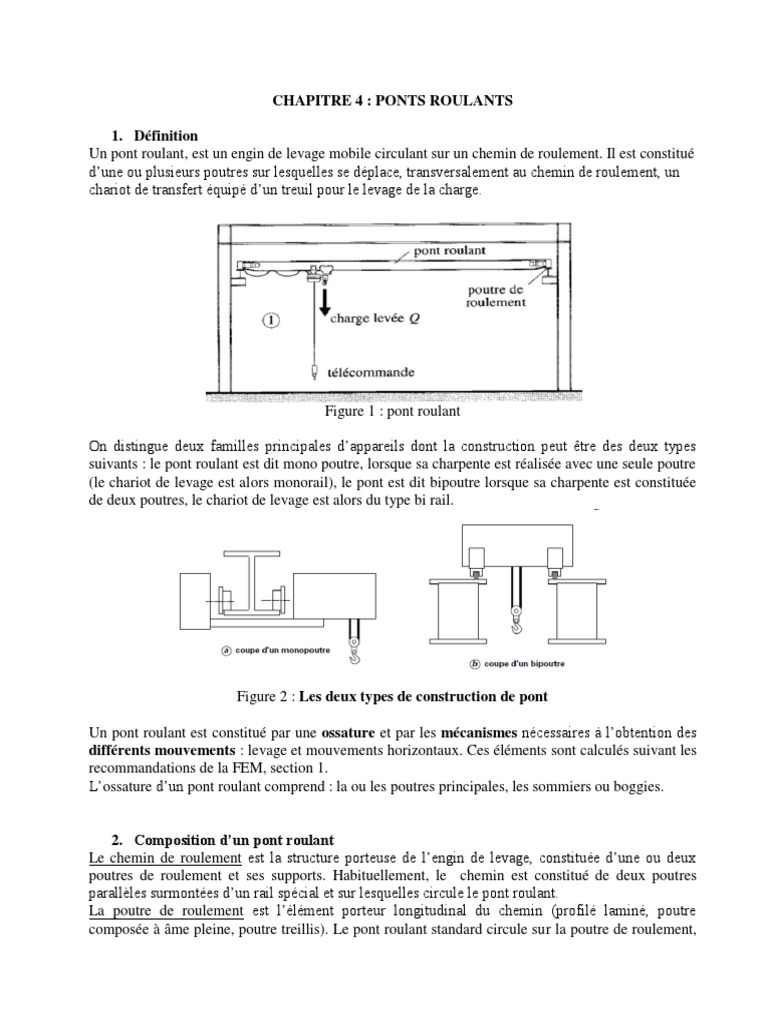 Guide sur les ponts roulants | PDF | Pont | Ingénierie mécanique