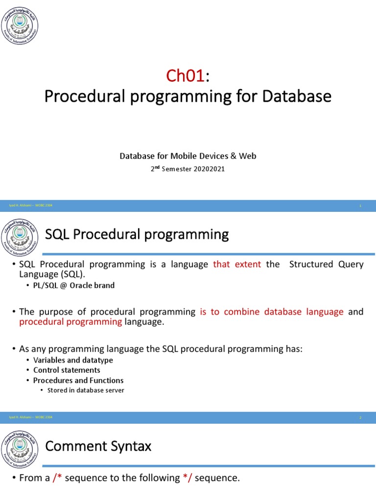 Ch01 - Procedural Programming | PDF | Subroutine | Control Flow