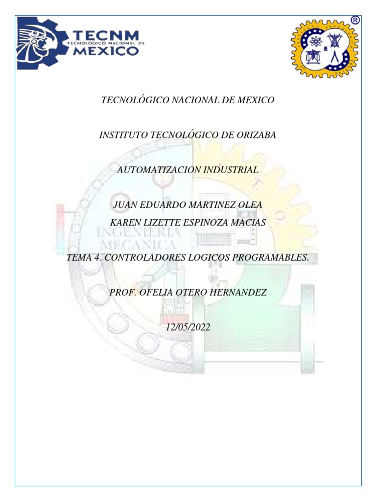 Tema 4. Controladores Logicos Programables. | PDF | Relé | Controlador ...