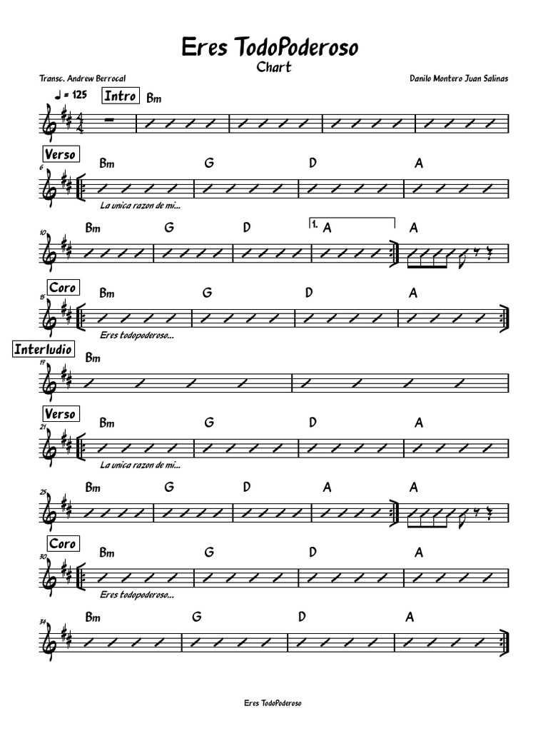 Eres TodoPoderoso (Chart) | PDF