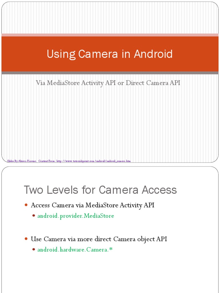 H Android Camera | Download Free PDF | Android (Operating System) | Application Software