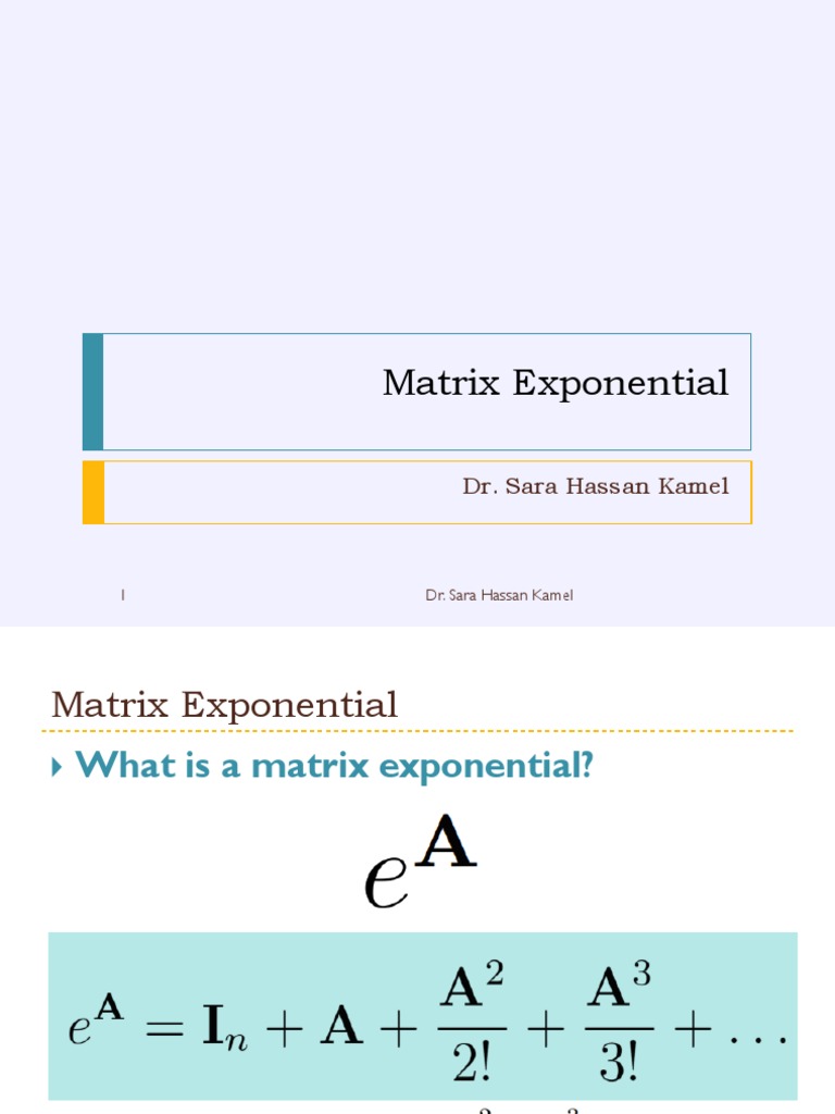 Matrix Exponential Linear Algebra Alexandria University Pdf Matrix Mathematics Algebra 