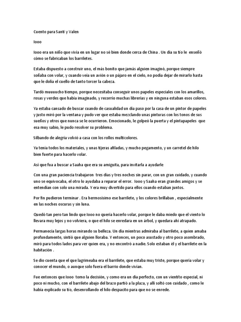 Cuento para Santi y Valen | PDF