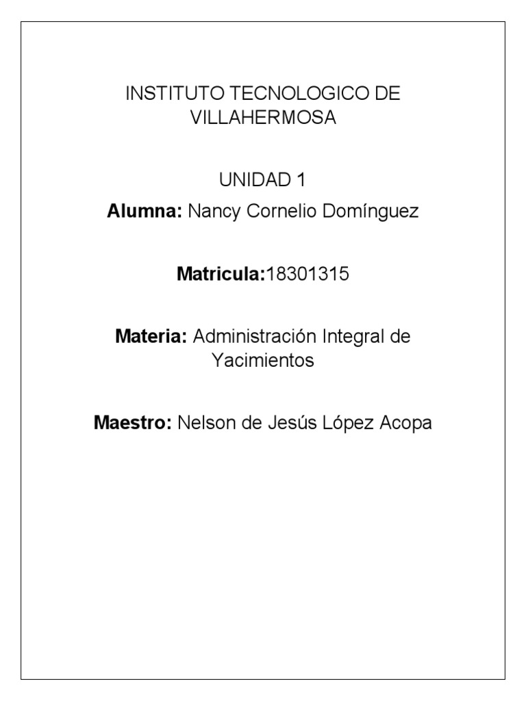 Unidad 1 AIDMINISTRACION INTEGRAL DE YAC. | PDF | Planificación | Cadena de valor