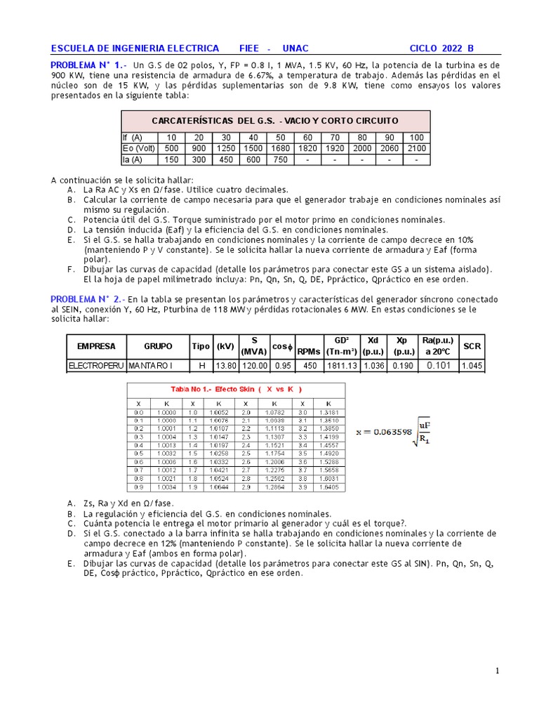2022 - B Preguntas | PDF | Generador eléctrico | Cantidades fisicas
