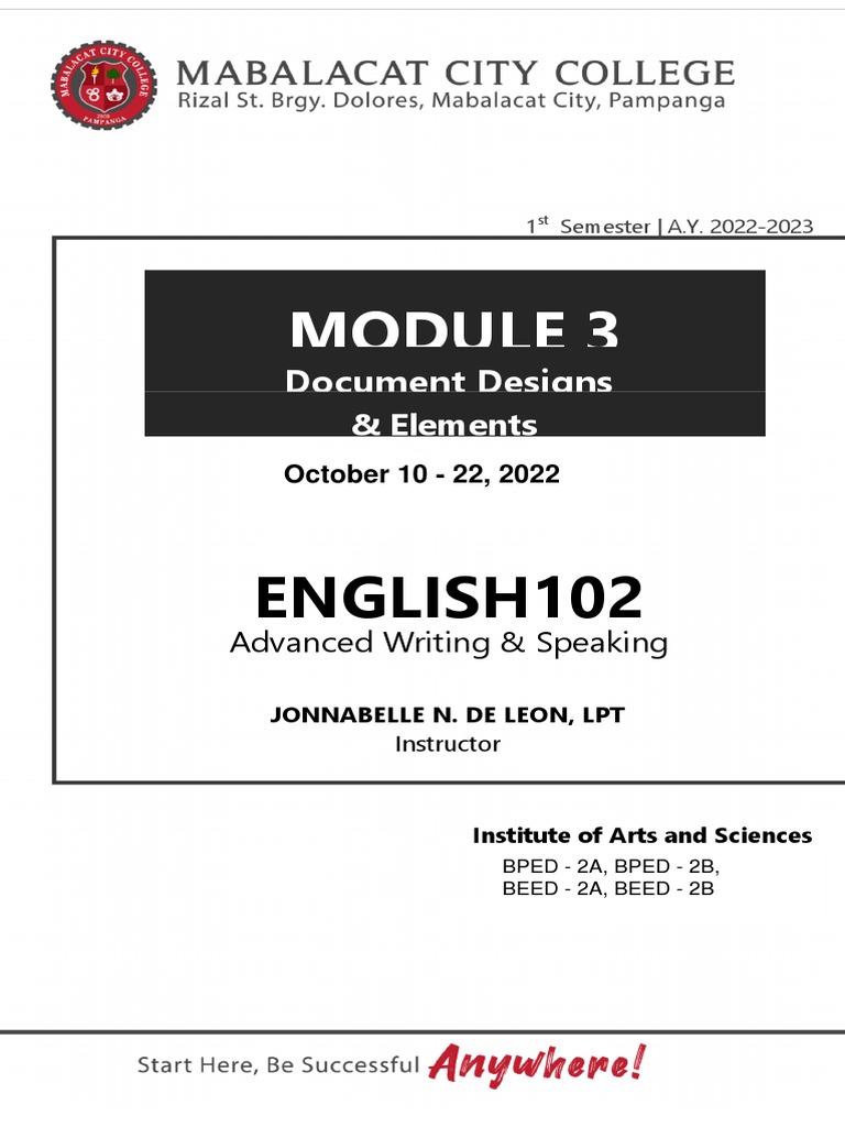 Module 3 - English102 - Ias | PDF | Infographics | Typefaces