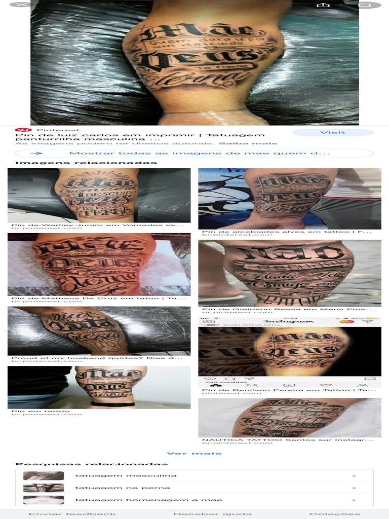 Mae Quem Dera Por Um Descuido Deus Te Fizesse Eterna Tatuagem ...
