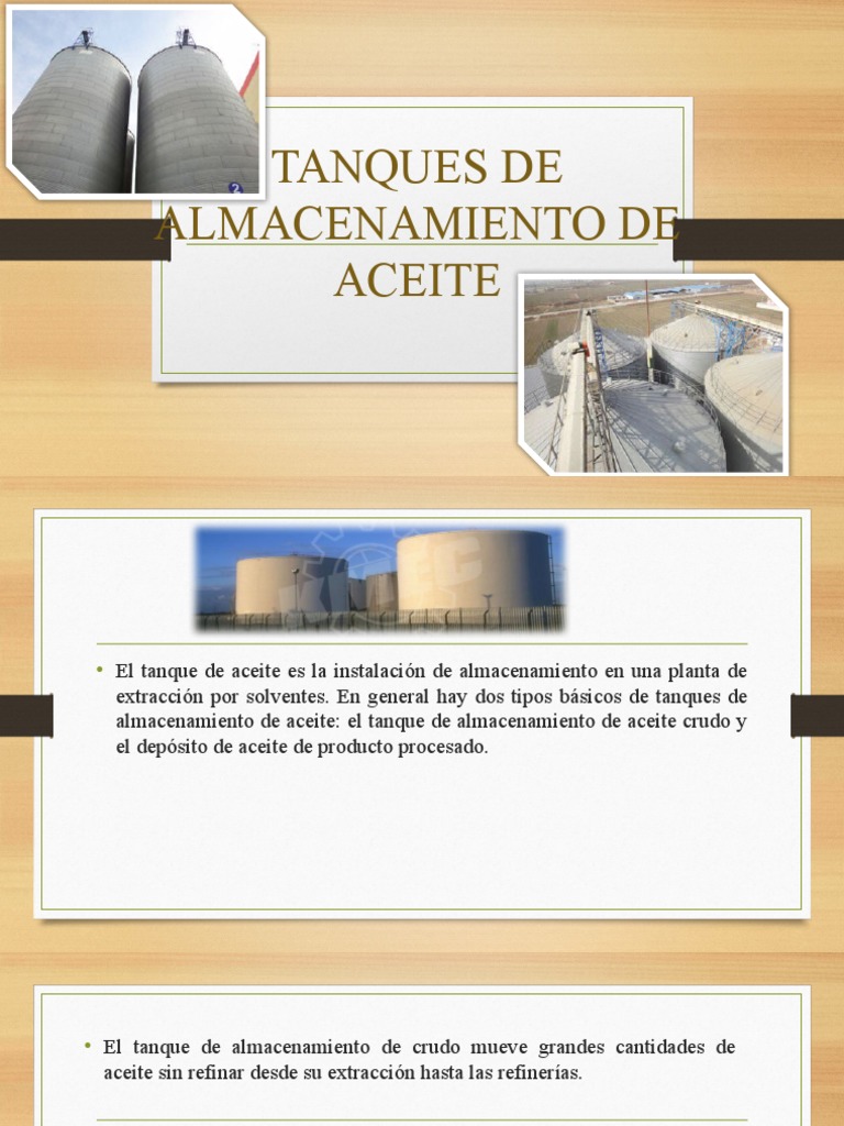 Tipos de Tanques de Almacenamiento de Aceite | PDF | Cocina, comidas y ...