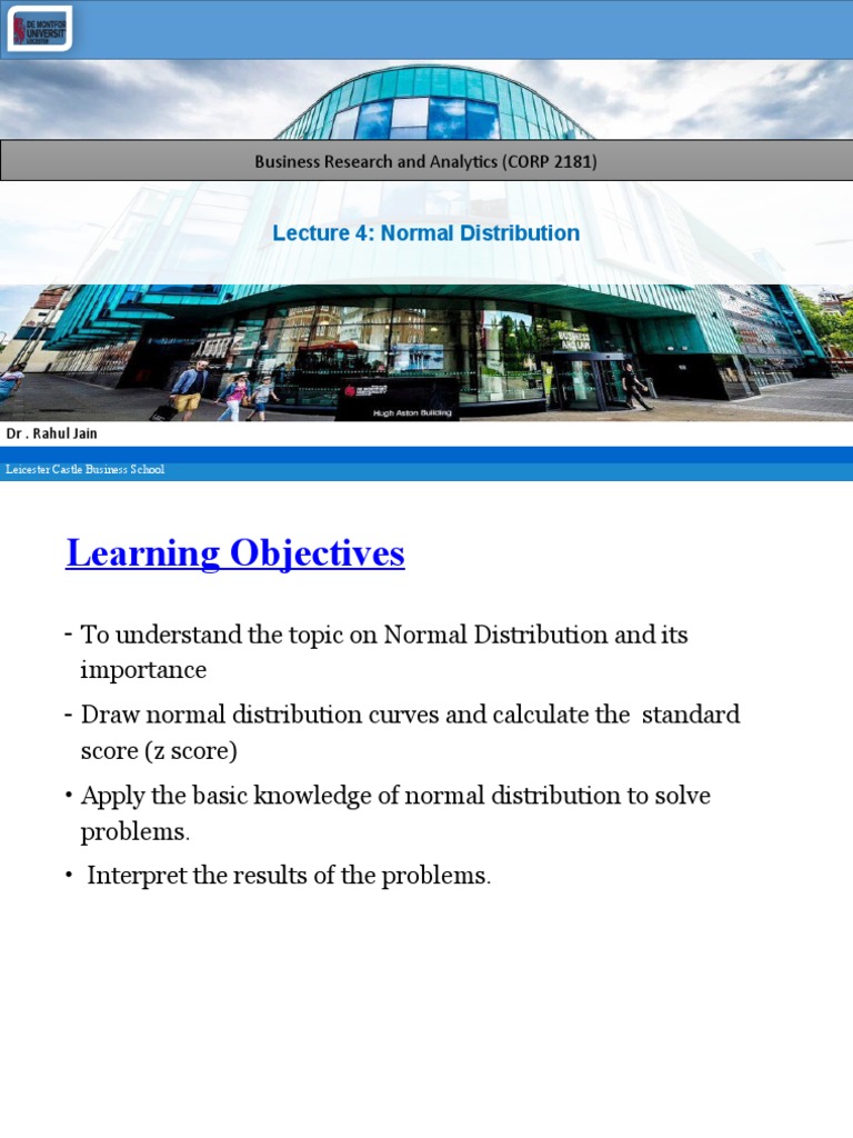 Normal Distribution Slides | PDF | Normal Distribution | Standard Deviation